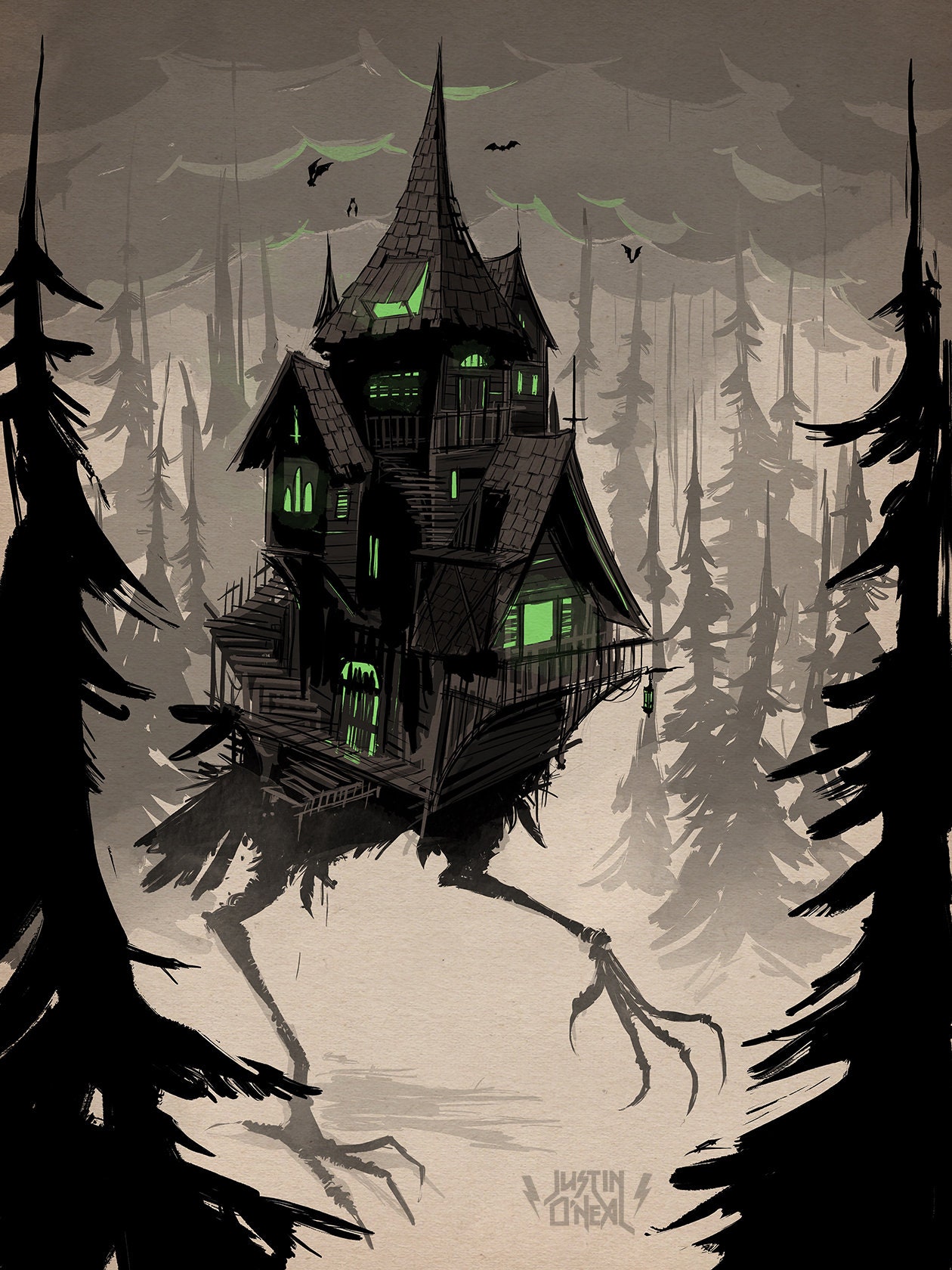 The Baba Yaga House - Fine Art Print - 9x12 - Etsy Canada