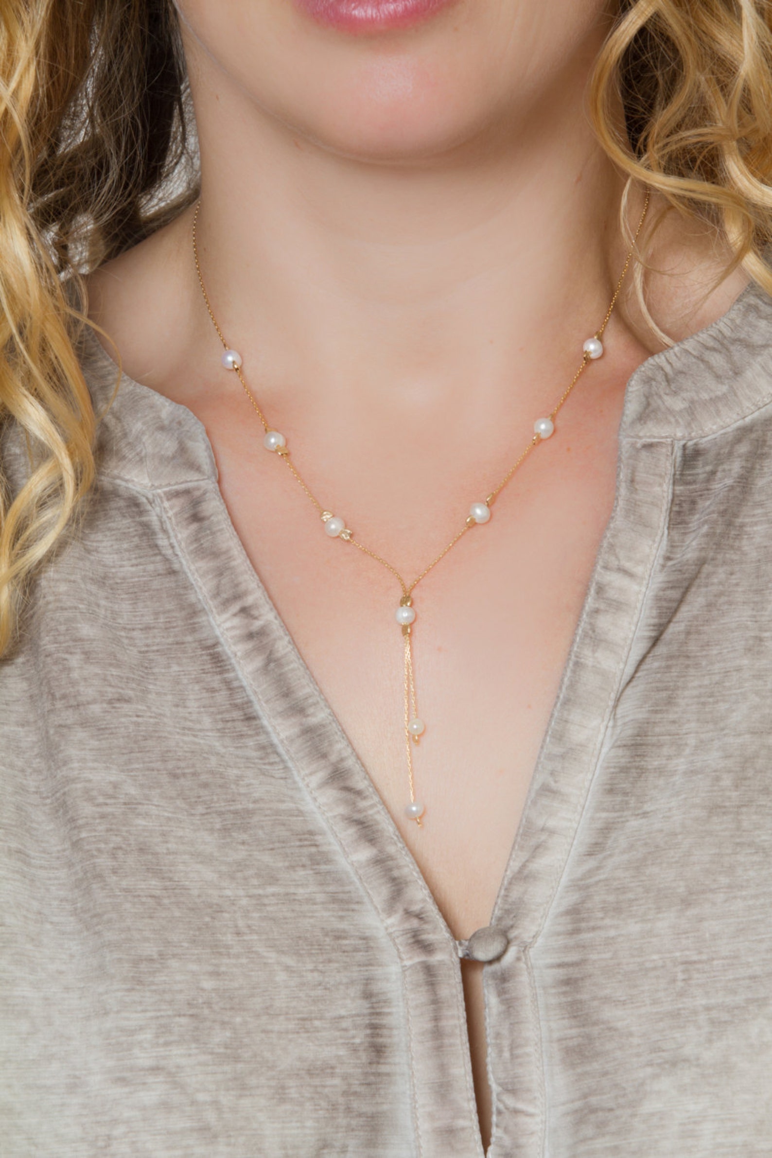 Y Necklace Bridal Pearl Necklace Pearl Y Necklace Lariat - Etsy