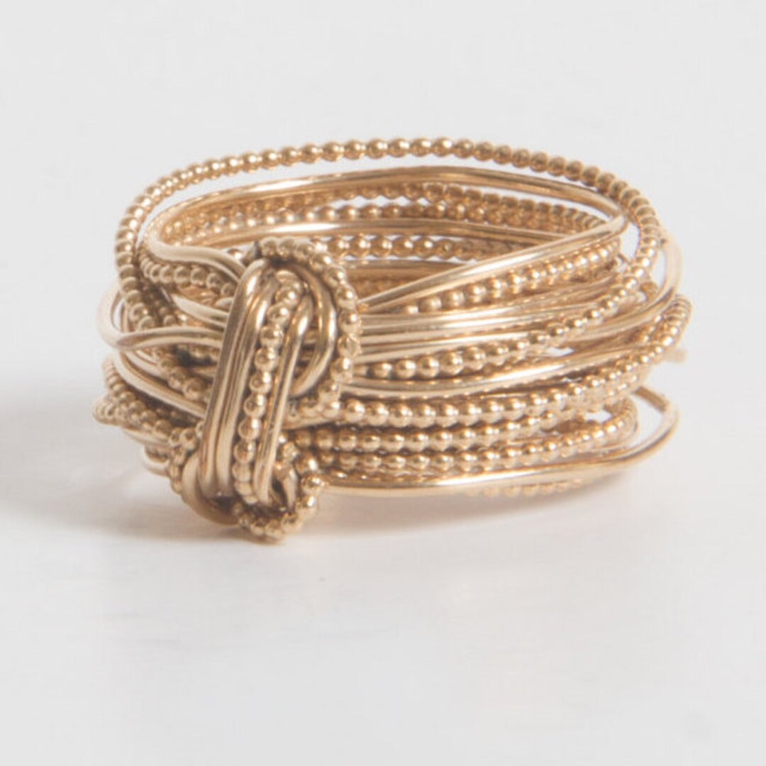 Knot Ring Layered Ring Gold Ring Fashion Jewelry Wide - Etsy