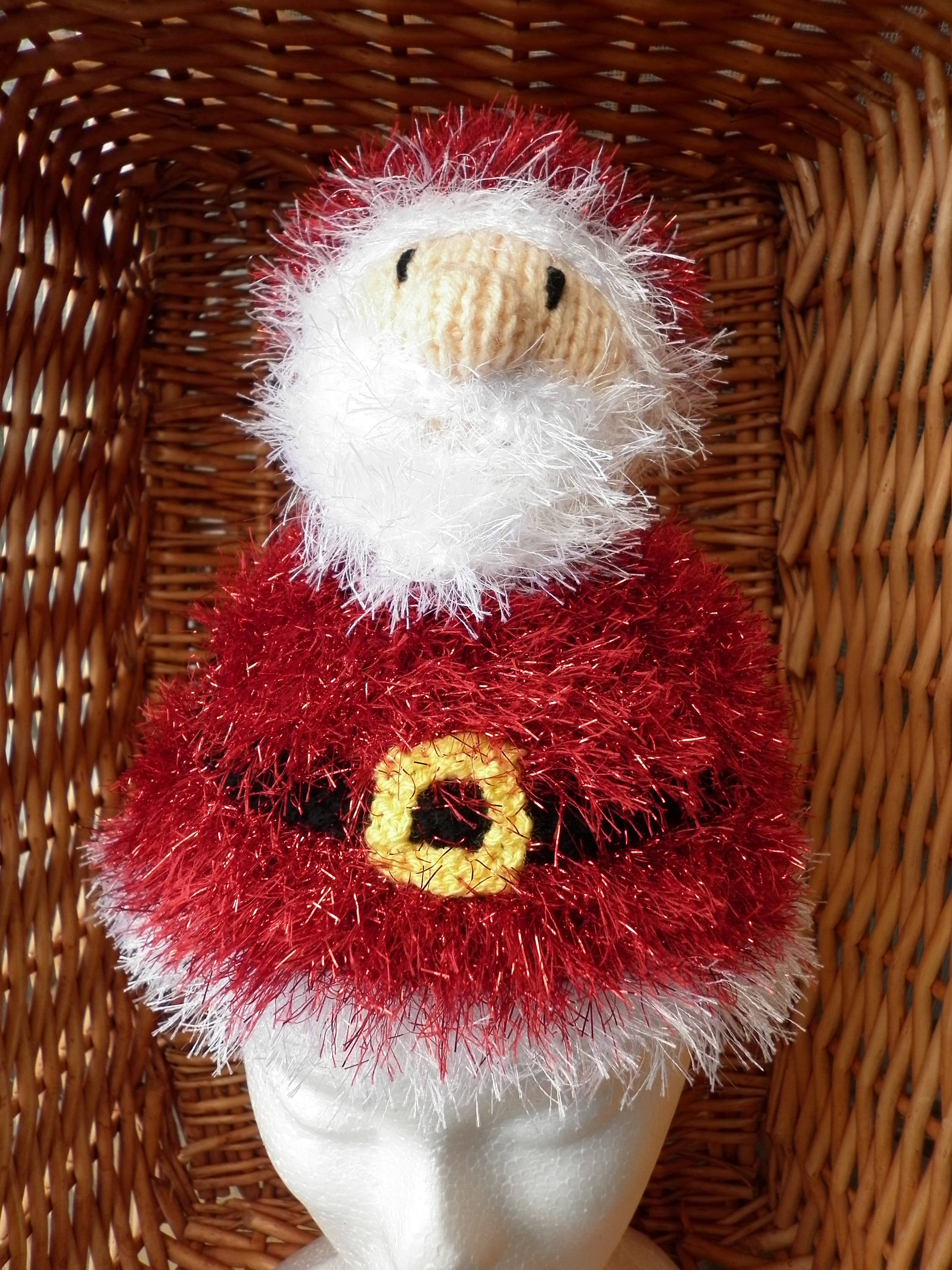 Red and white tinsel Santa Hat to fit a child 5-8 years old | Etsy