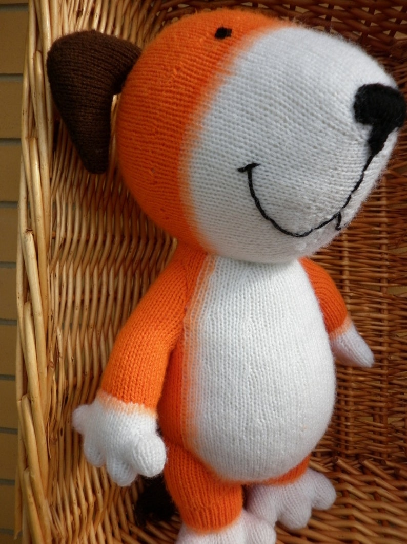Kipper is a hand knitted toy and he is so cute and cuddly and | Etsy