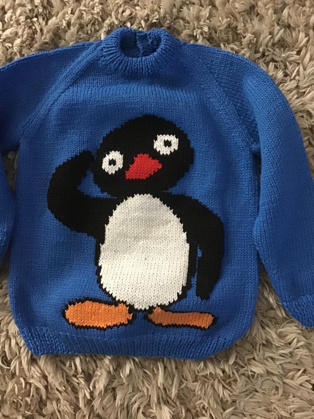 This is a Pingu Sweater in a 24 Inch Chest Which Fits Approximately a 2 ...