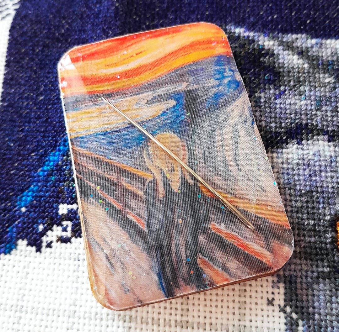 The Scream Needleminder: Sparkly Edvard Munch Needle Keeper - Etsy