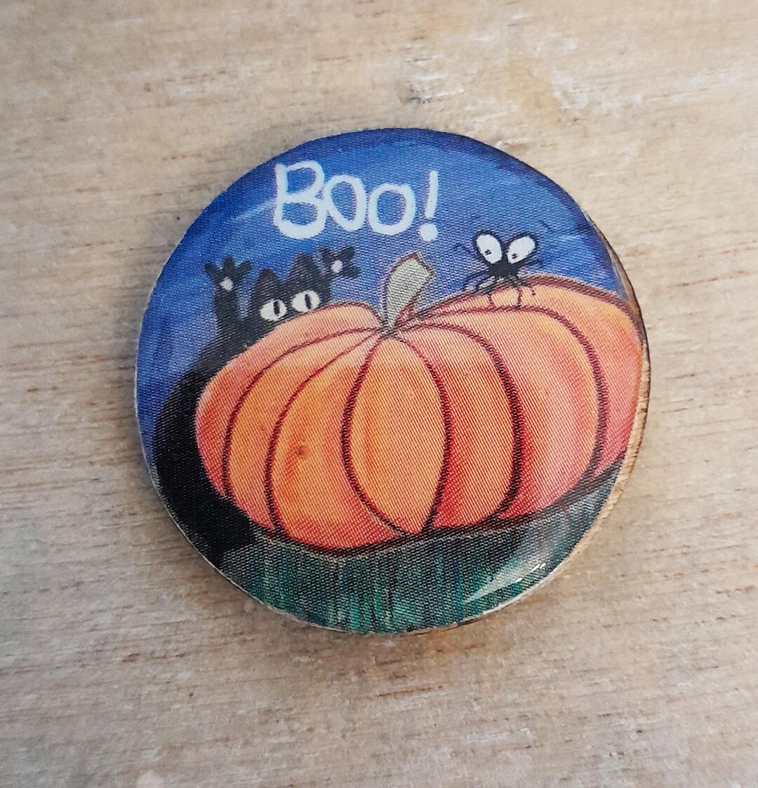 Black Cat Pumpkin Needleminder: Halloween Sewing Needle Keeper - Etsy