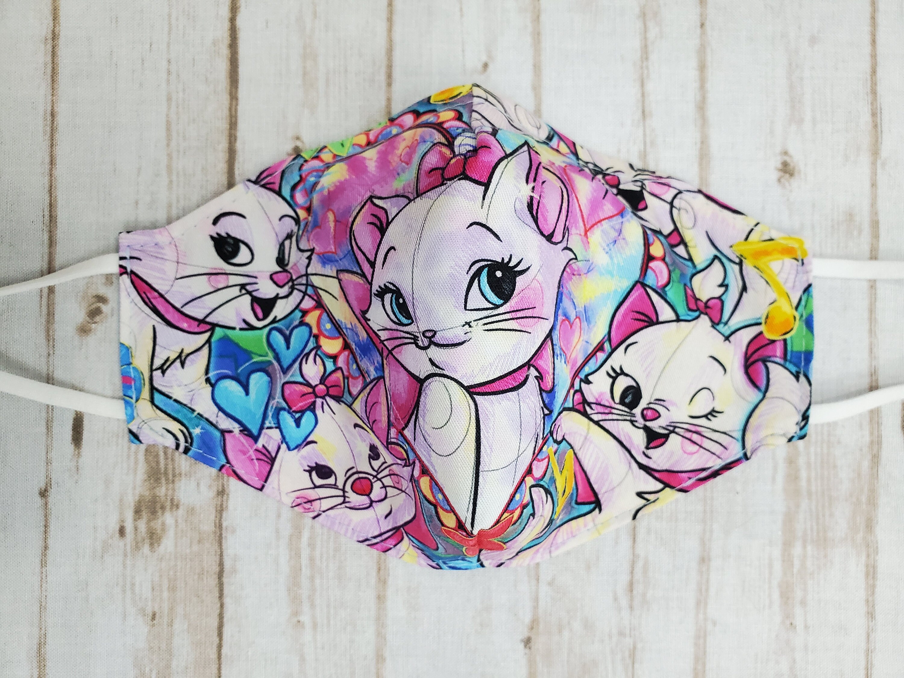 Marie the Cat Double Zippered Pouch and Mask Set / Cat - Etsy