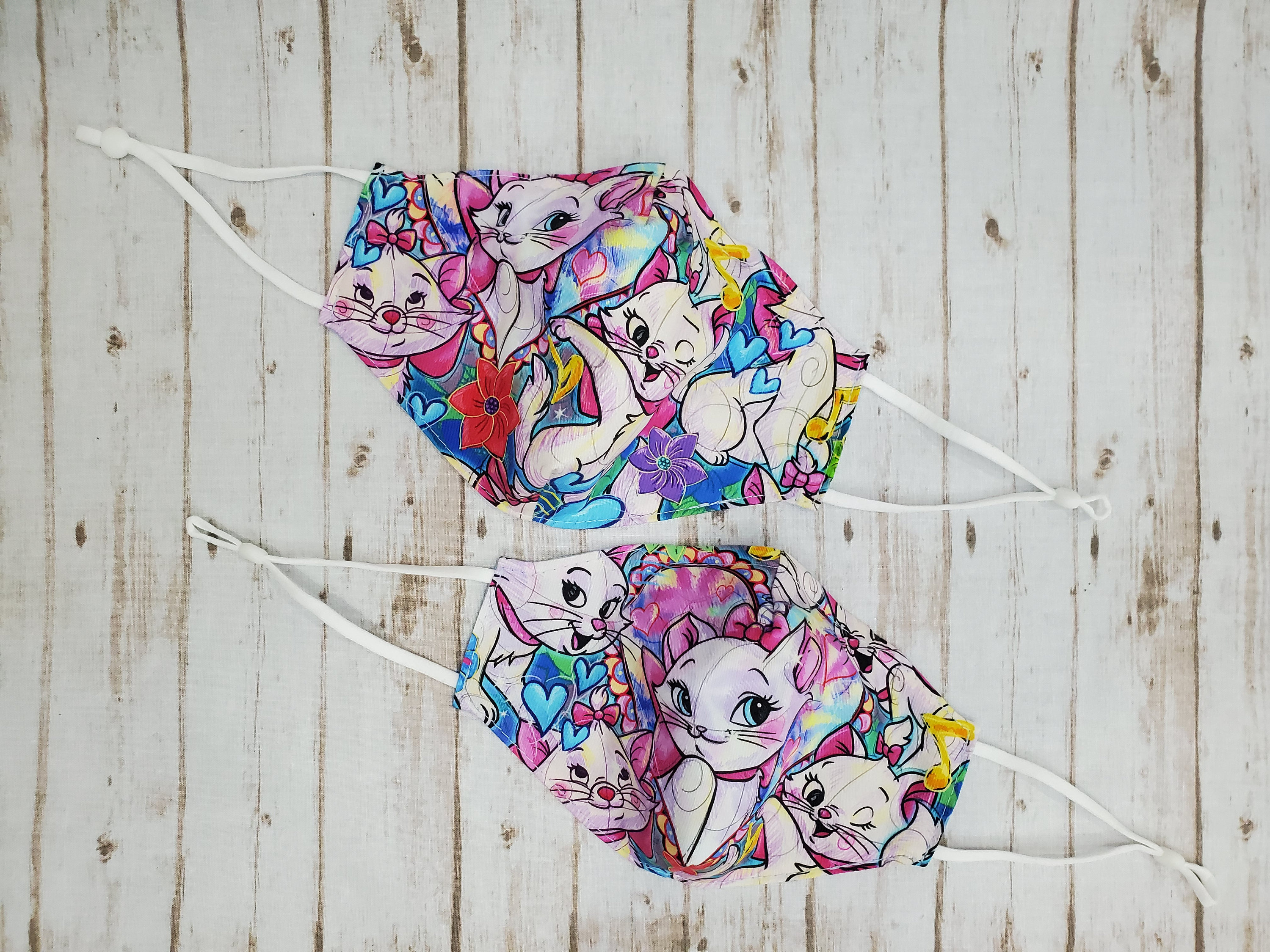 Marie the Cat Double Zippered Pouch and Mask Set / Cat - Etsy