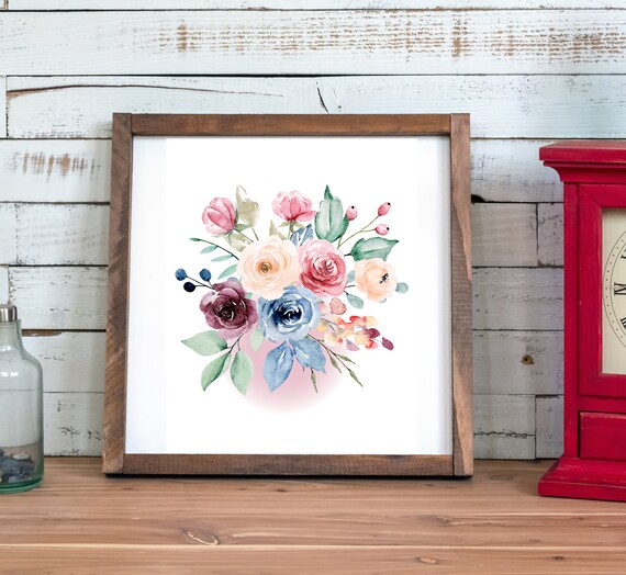 Printable Flower Wall Art - Etsy