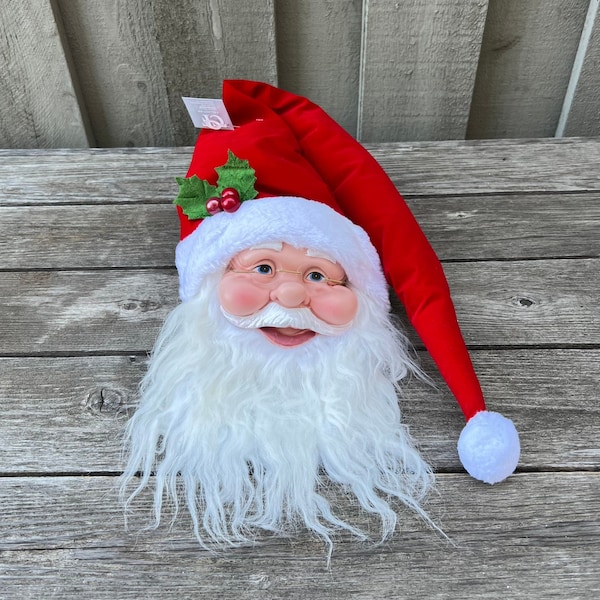 Santa Head Wall Hanging - Etsy