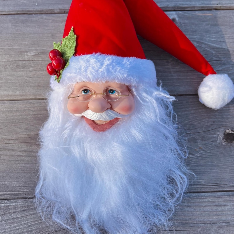 Santa Head Wall Hanging - Etsy