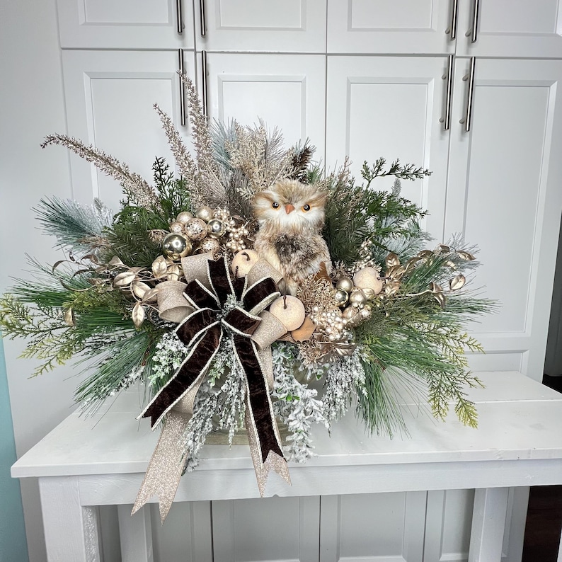 Owl Centerpiece for Winter Displays - Etsy