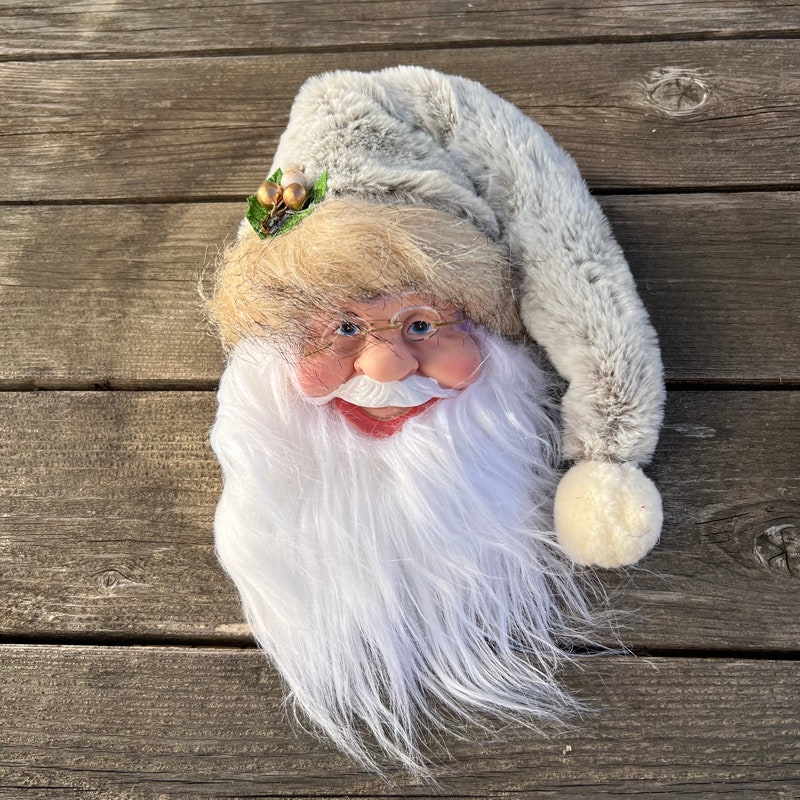 Santa Head Ornament - Etsy