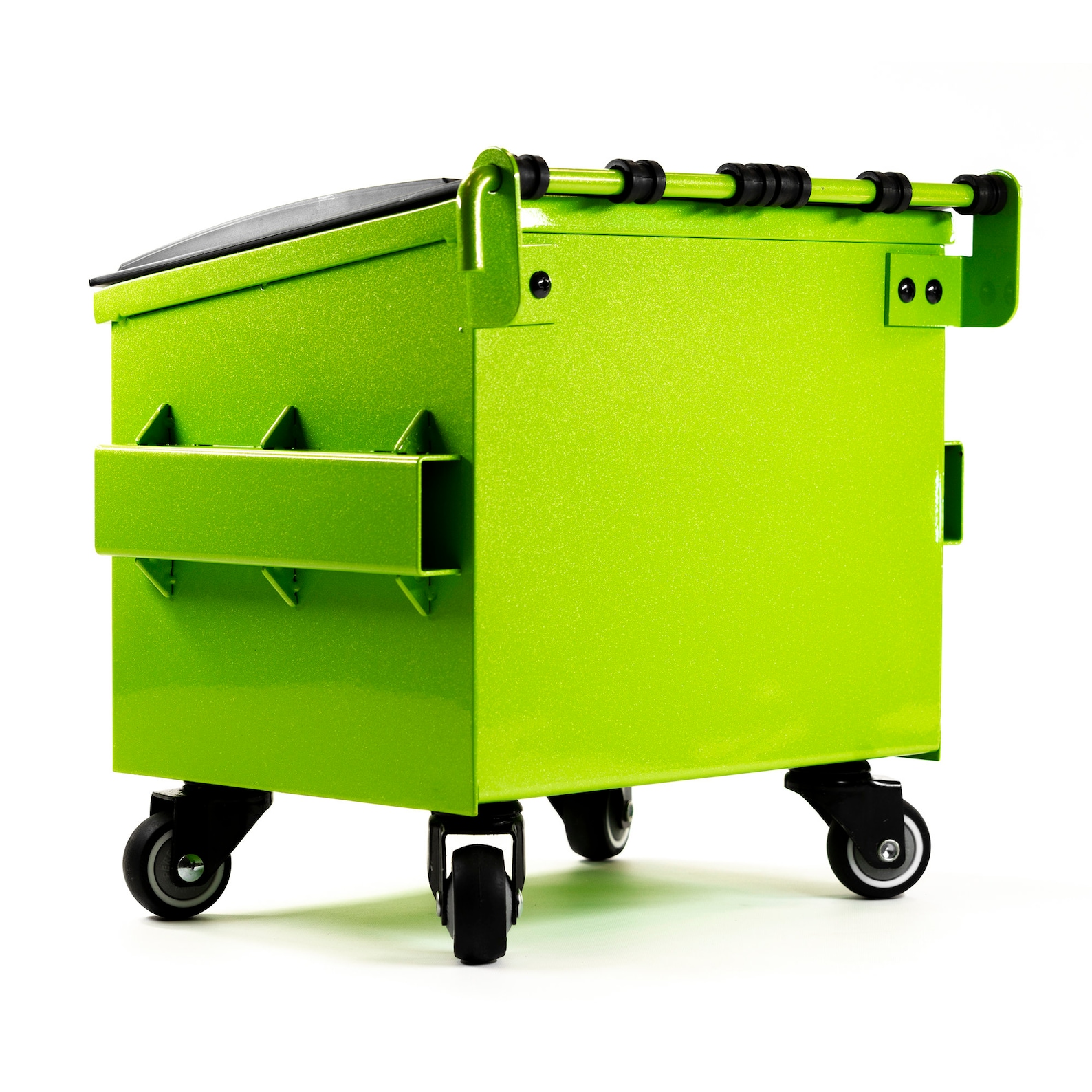 Dumpsty Sparkle Lime Steel Mini Desktop Dumpster Garbage Bin - Etsy