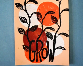 Grow Through What You Go Through Print Quote Eclectic Wall - Etsy