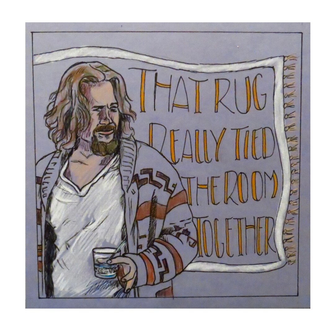 Impresión Big Lebowski Inktober - Etsy España