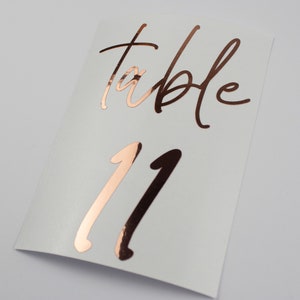 Table Number Sticker Elegant Wedding Reception Vinyl Decal - Etsy