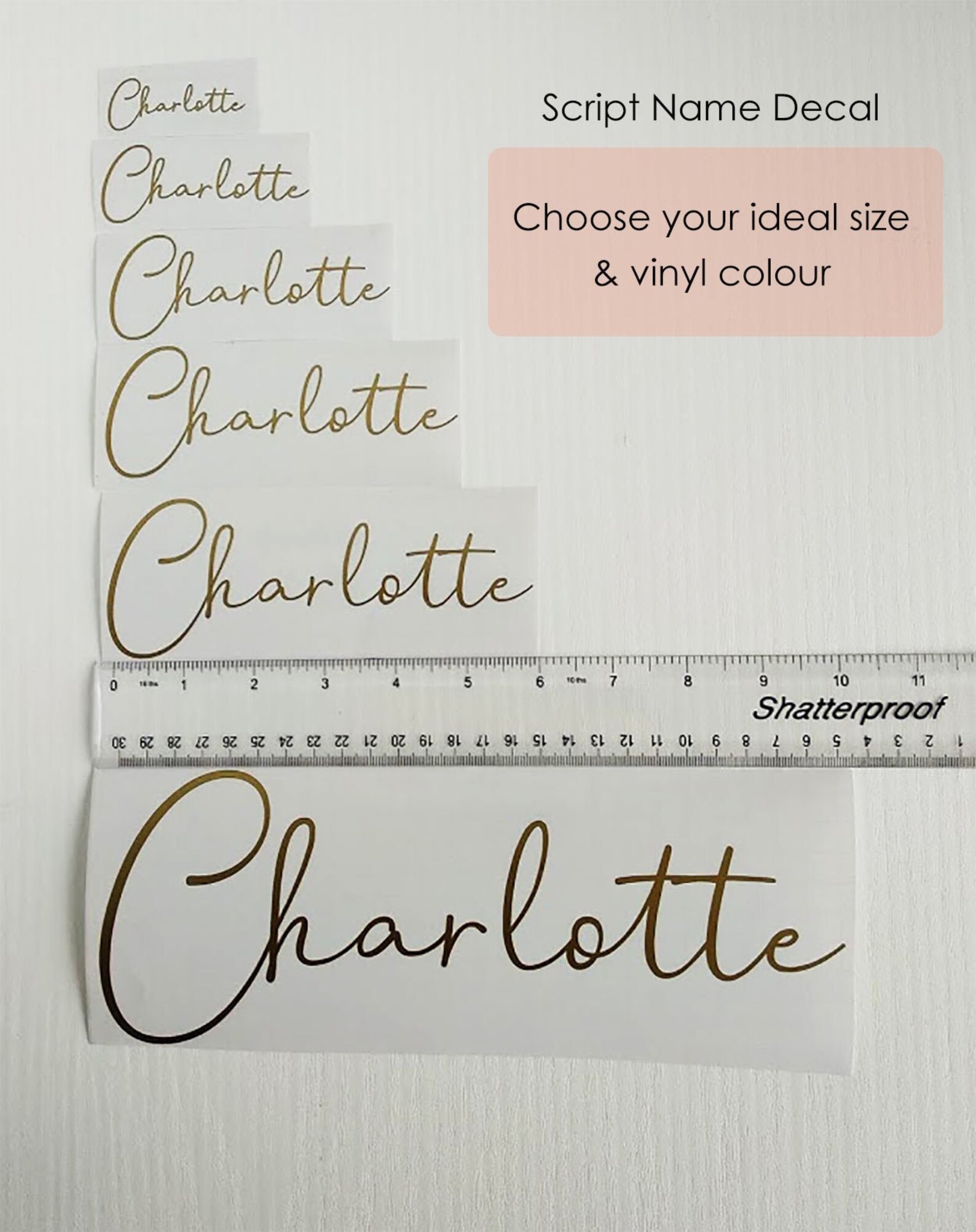 Custom Name Vinyl Stickers Decals in Handwritten Calligraphy - Etsy