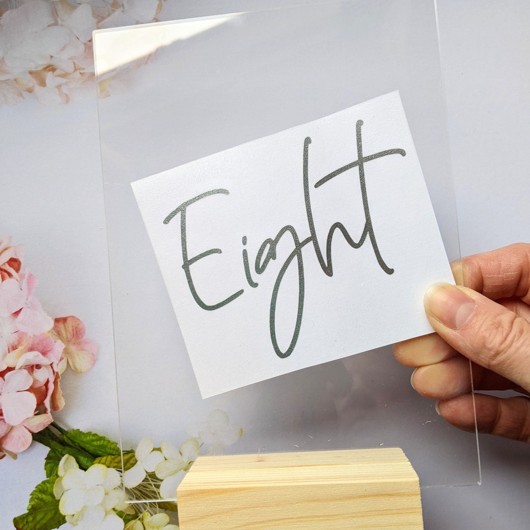 Table Number Sticker, Elegant Wedding Reception Vinyl Decal Numbers ...