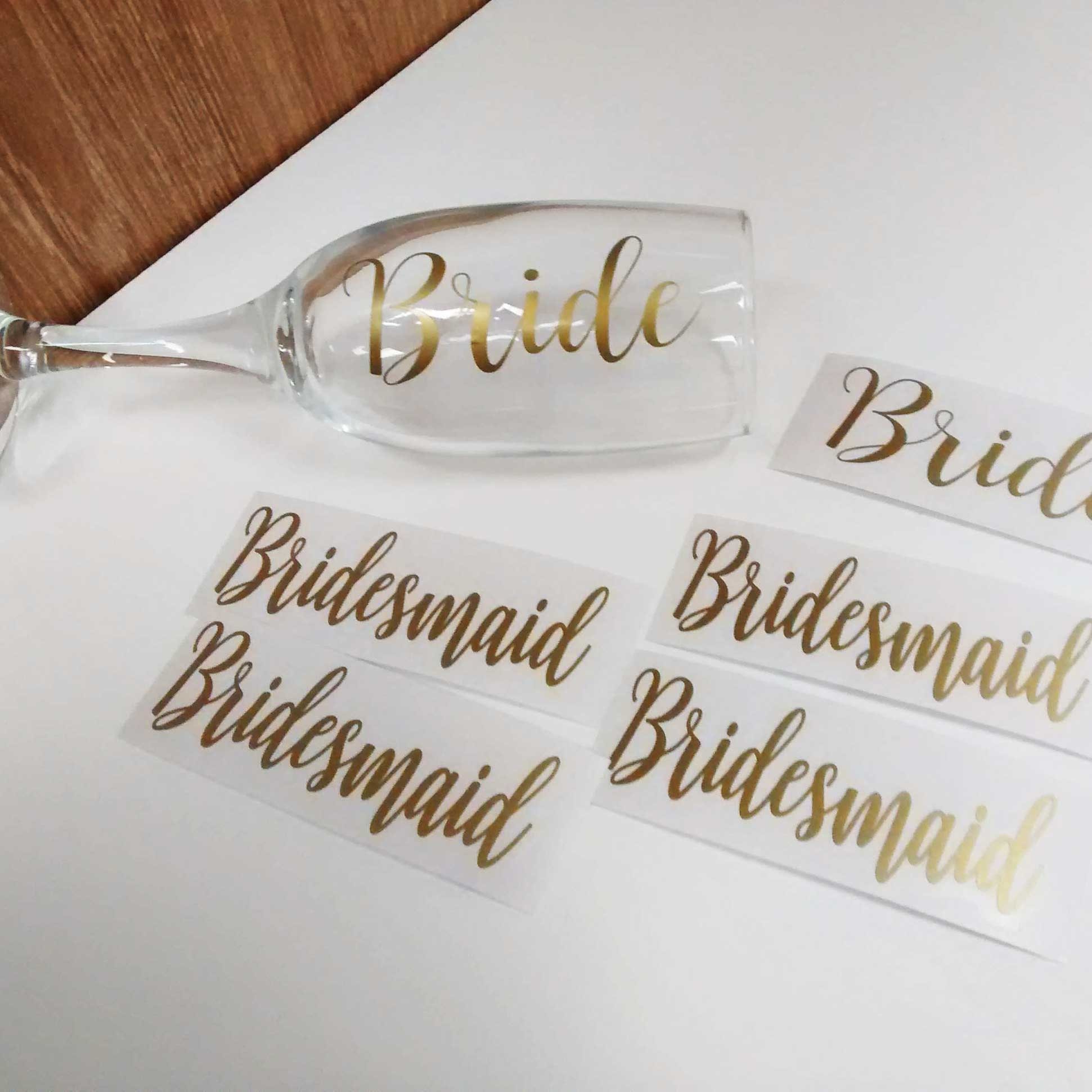 Champagne Glass Decal Wedding Name Vinyl Sticker ONLY DIY | Etsy