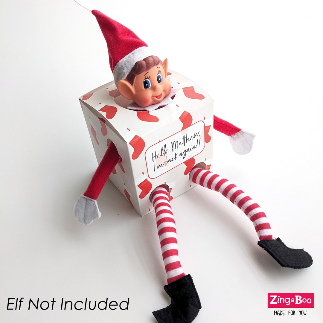 Elf Arrival Box I'm Back Surprise Personalised Box for Holiday Magic ...