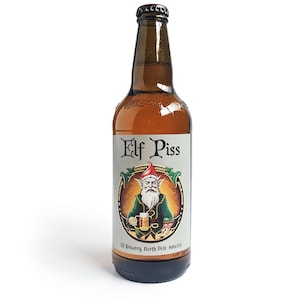 Elf Piss Joke Bottle Labels for Beer or Cider Bottles, Labels in 3 ...