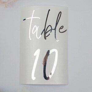 Table Number Sticker Elegant Wedding Reception Vinyl Decal - Etsy