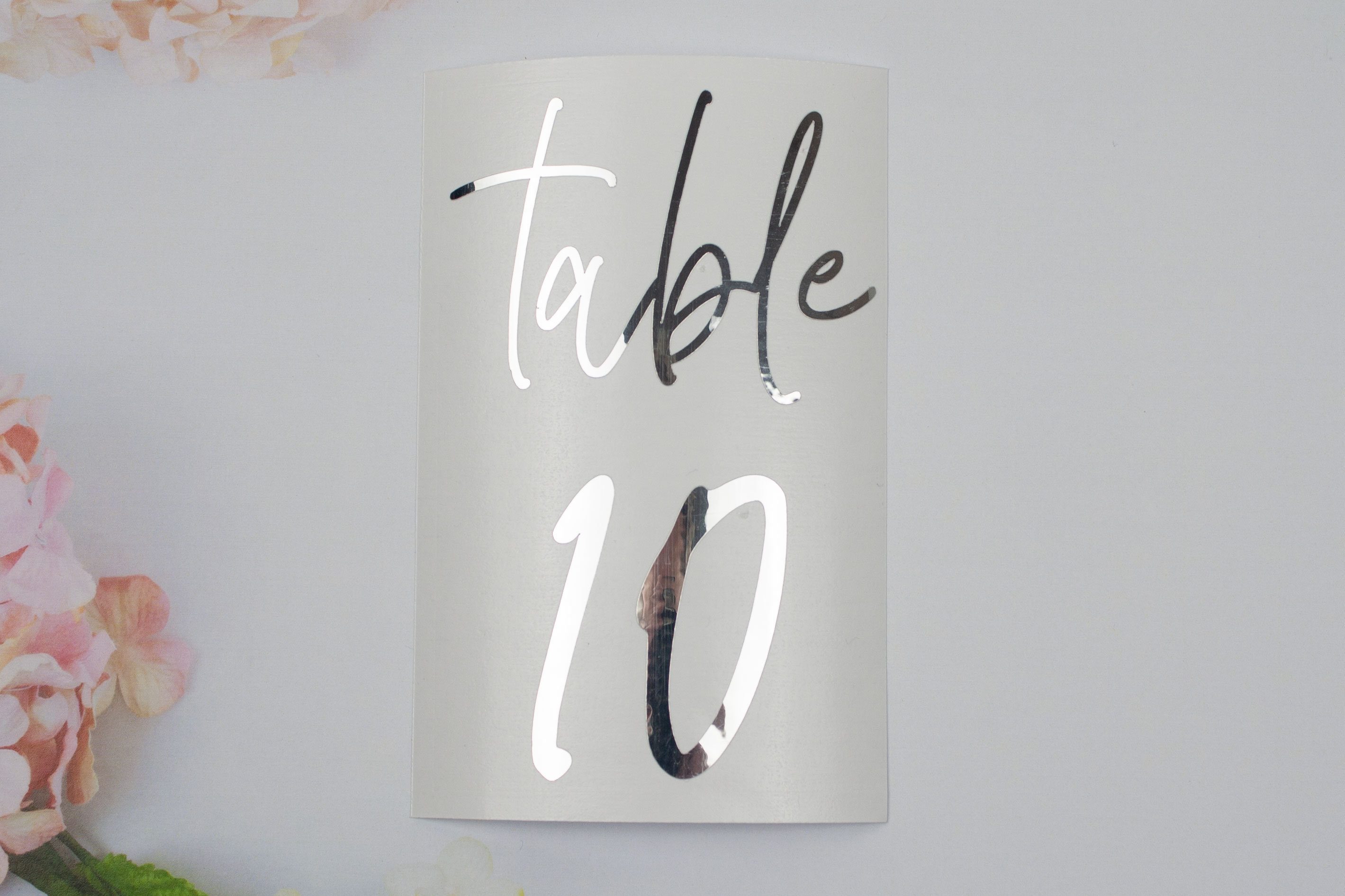 Table Number Sticker Elegant Wedding Reception Vinyl Decal - Etsy UK