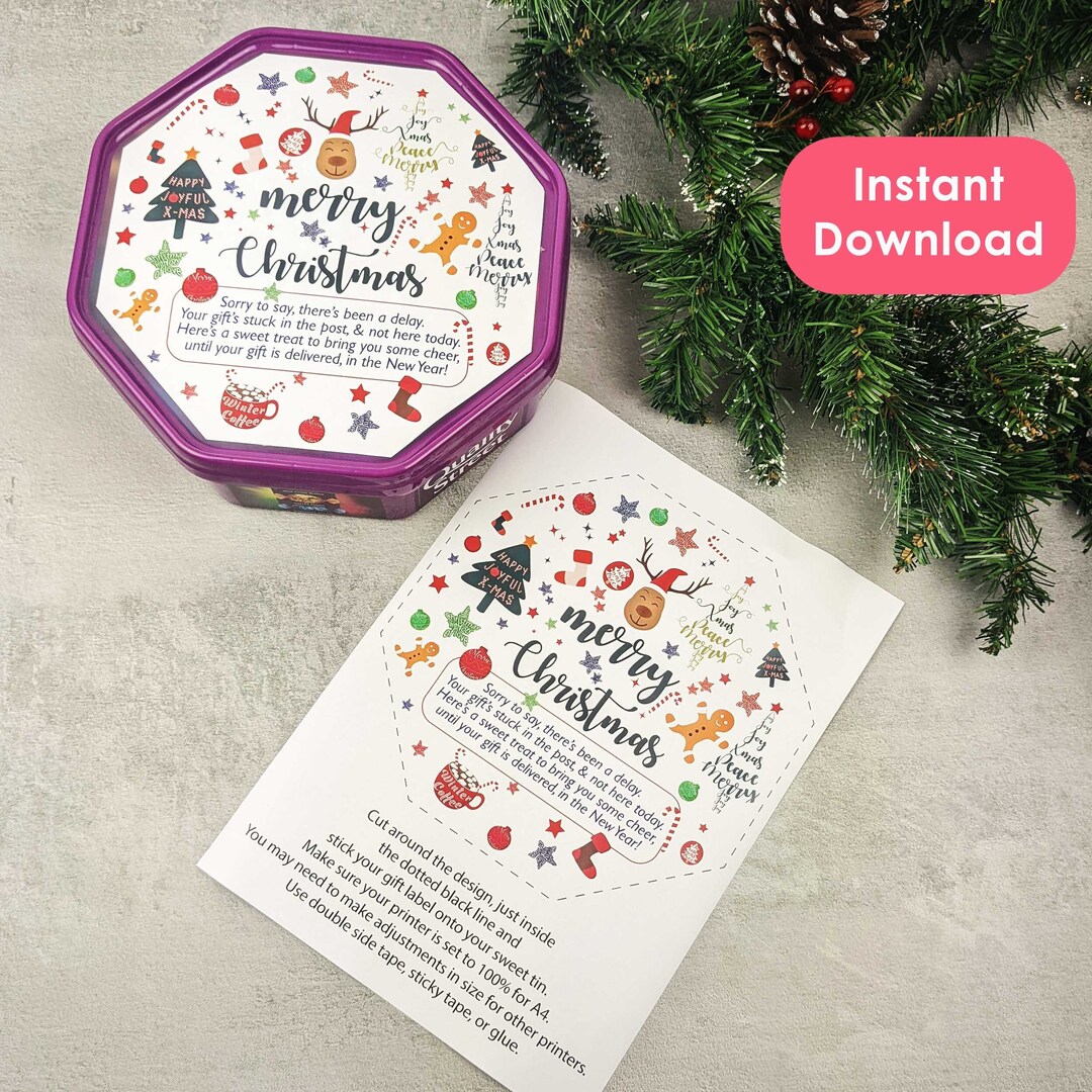 Print at Home Late Christmas Gift, Delayed Present Printable ...