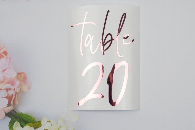 Table Number Sticker Elegant Wedding Reception Vinyl Decal - Etsy