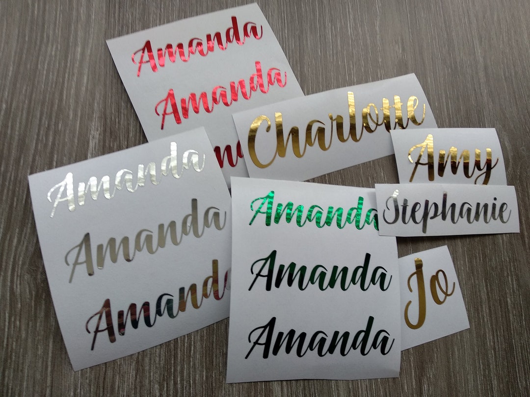 Custom Name Label Stickers, Personalized Vinyl Decal - Etsy
