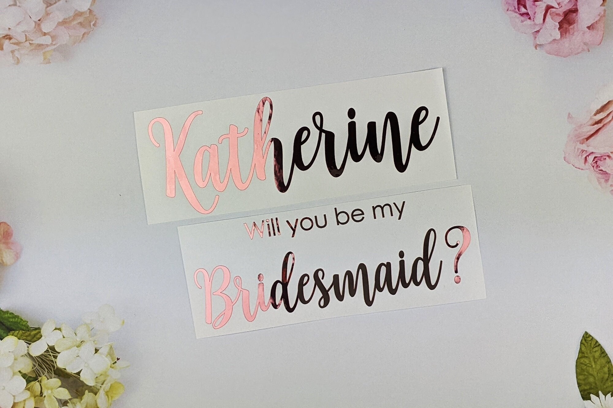 Will You Be My Bridesmaid Sticker Proposal Vinyl Decal Name & - Etsy UK