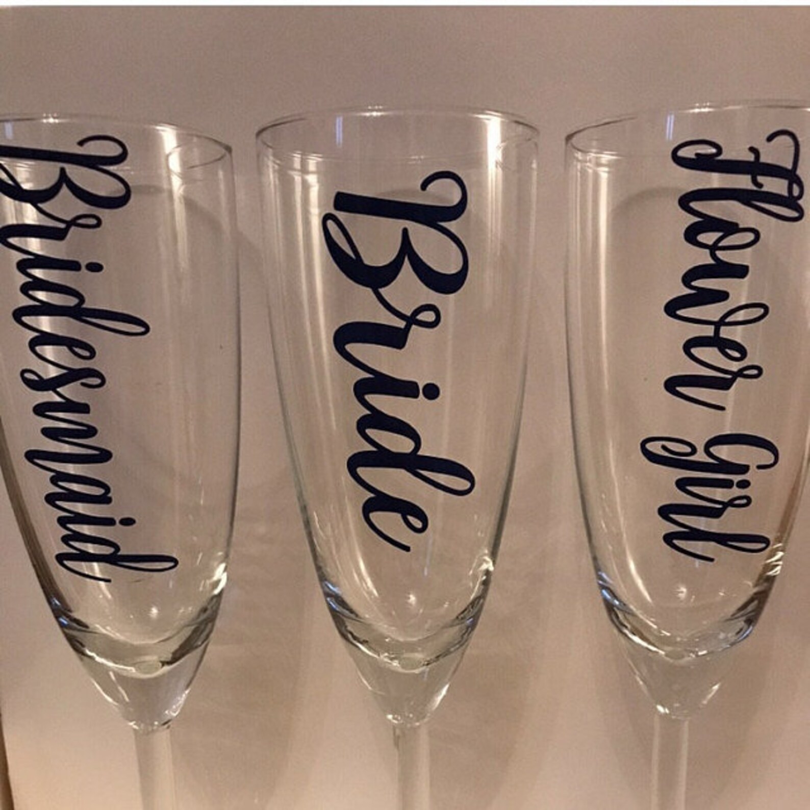 Champagne Glass Decal Wedding Name Vinyl Sticker ONLY DIY | Etsy