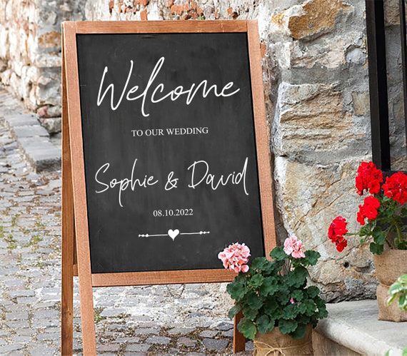 Wedding Welcome Ceremony Sign Vinyl Sticker Do It Yourself - Etsy