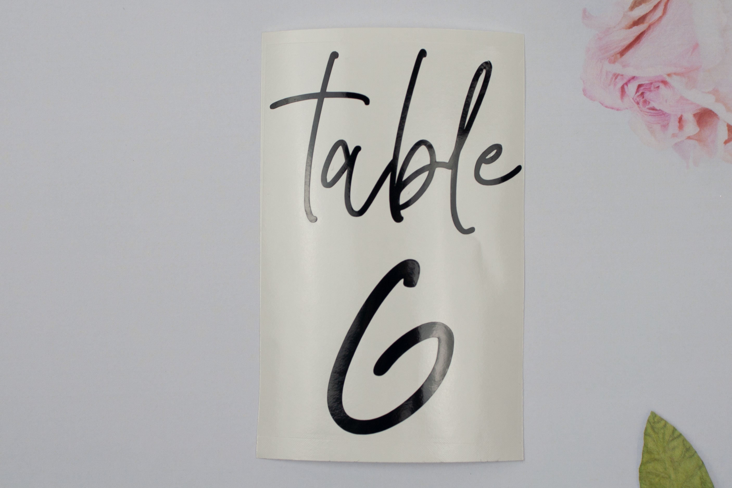 Table Number Sticker Elegant Wedding Reception Vinyl Decal - Etsy UK