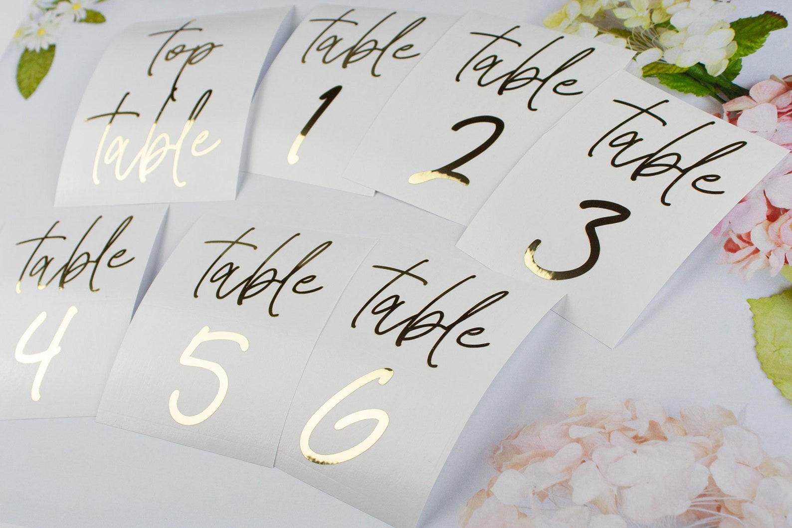 Table Number Sticker Elegant Wedding Reception Vinyl Decal - Etsy