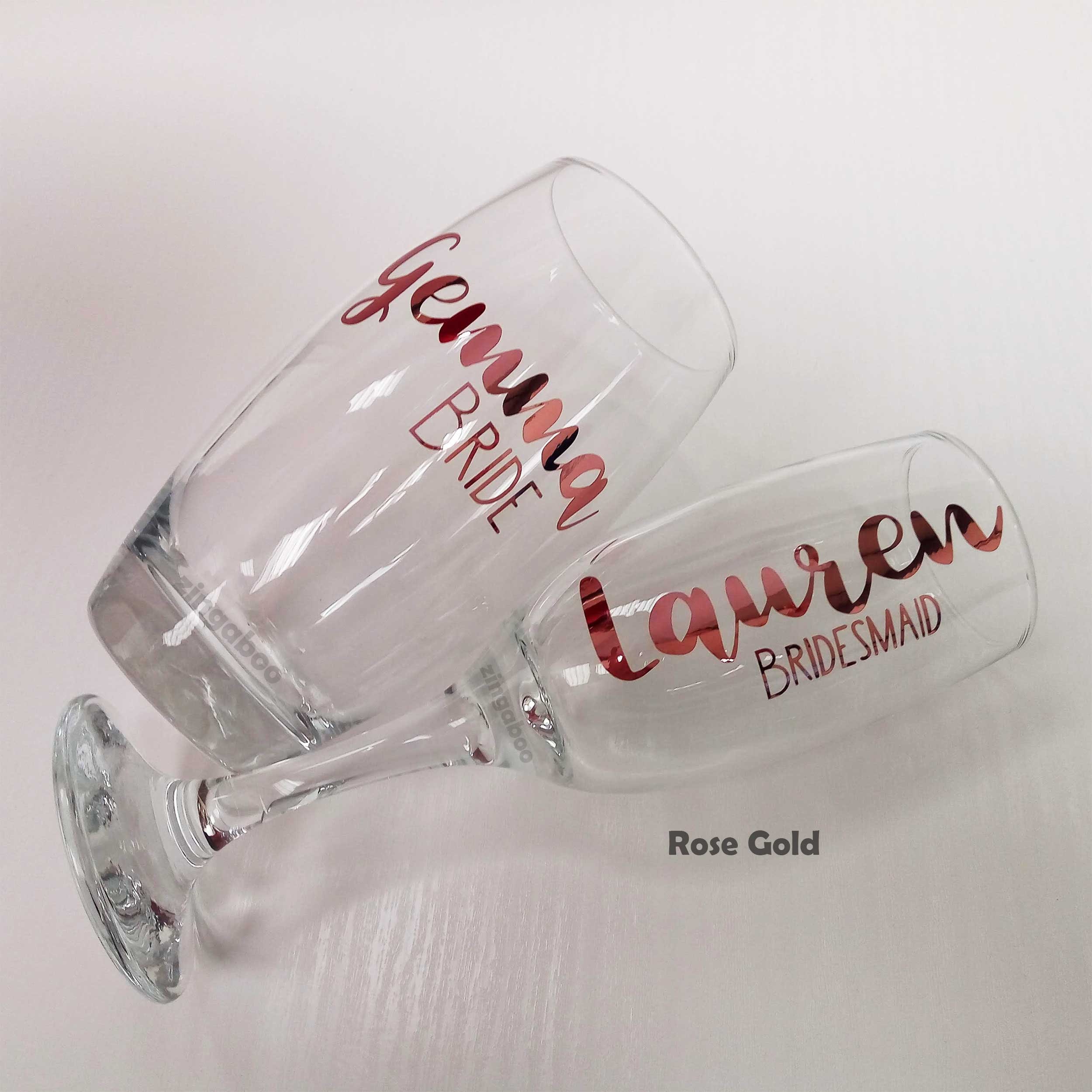 Custom Wedding Name & Role Vinyl Stickers for Champagne Flute | Etsy