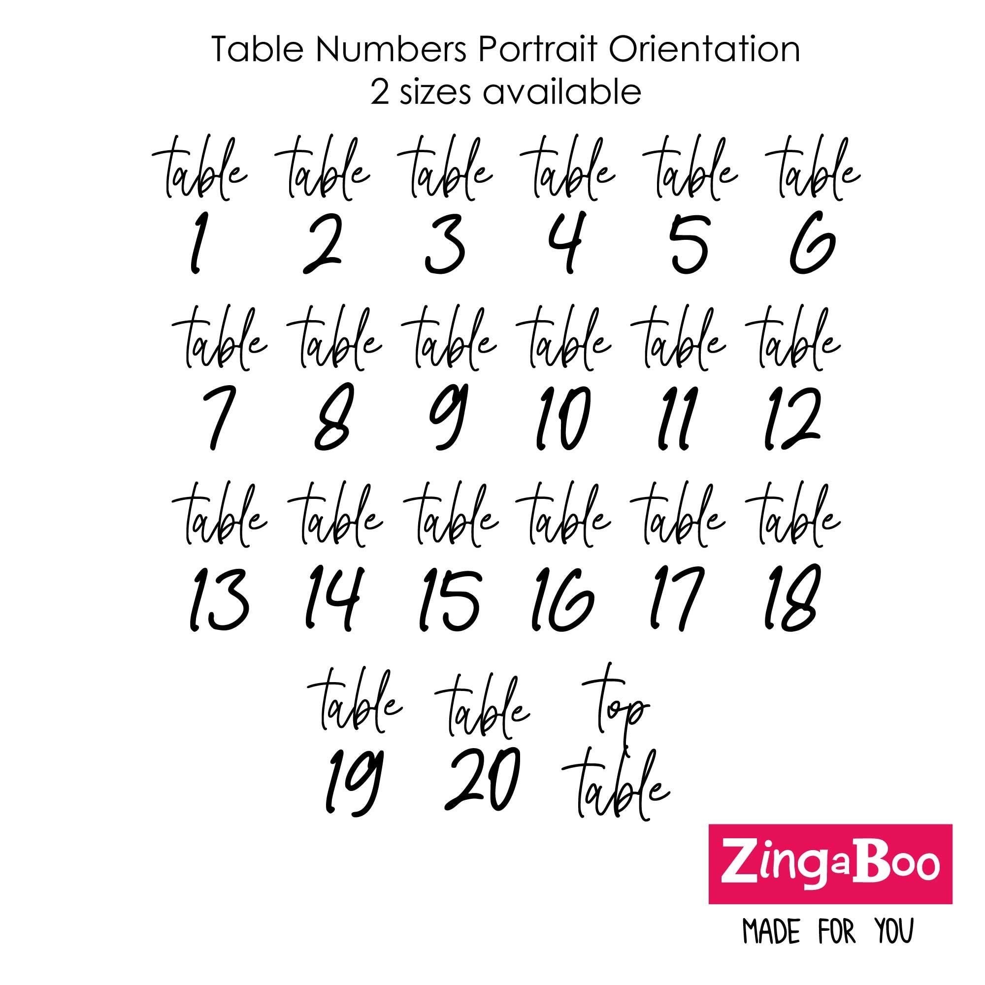 Table Number Sticker Elegant Wedding Reception Vinyl Decal - Etsy UK