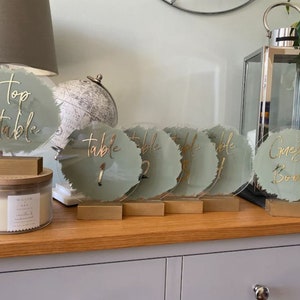 Table Number Sticker Elegant Wedding Reception Vinyl Decal - Etsy