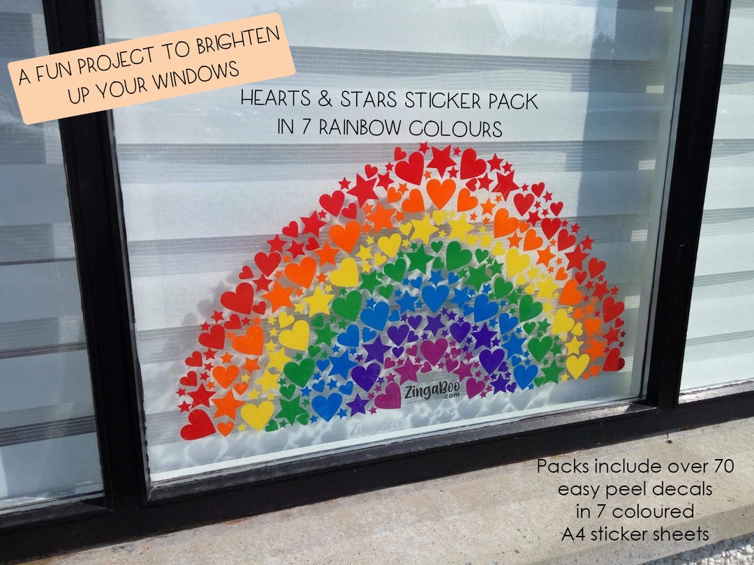 Pride Rainbow Window Stickers. Make Your Own Unique Designs With 530 ...