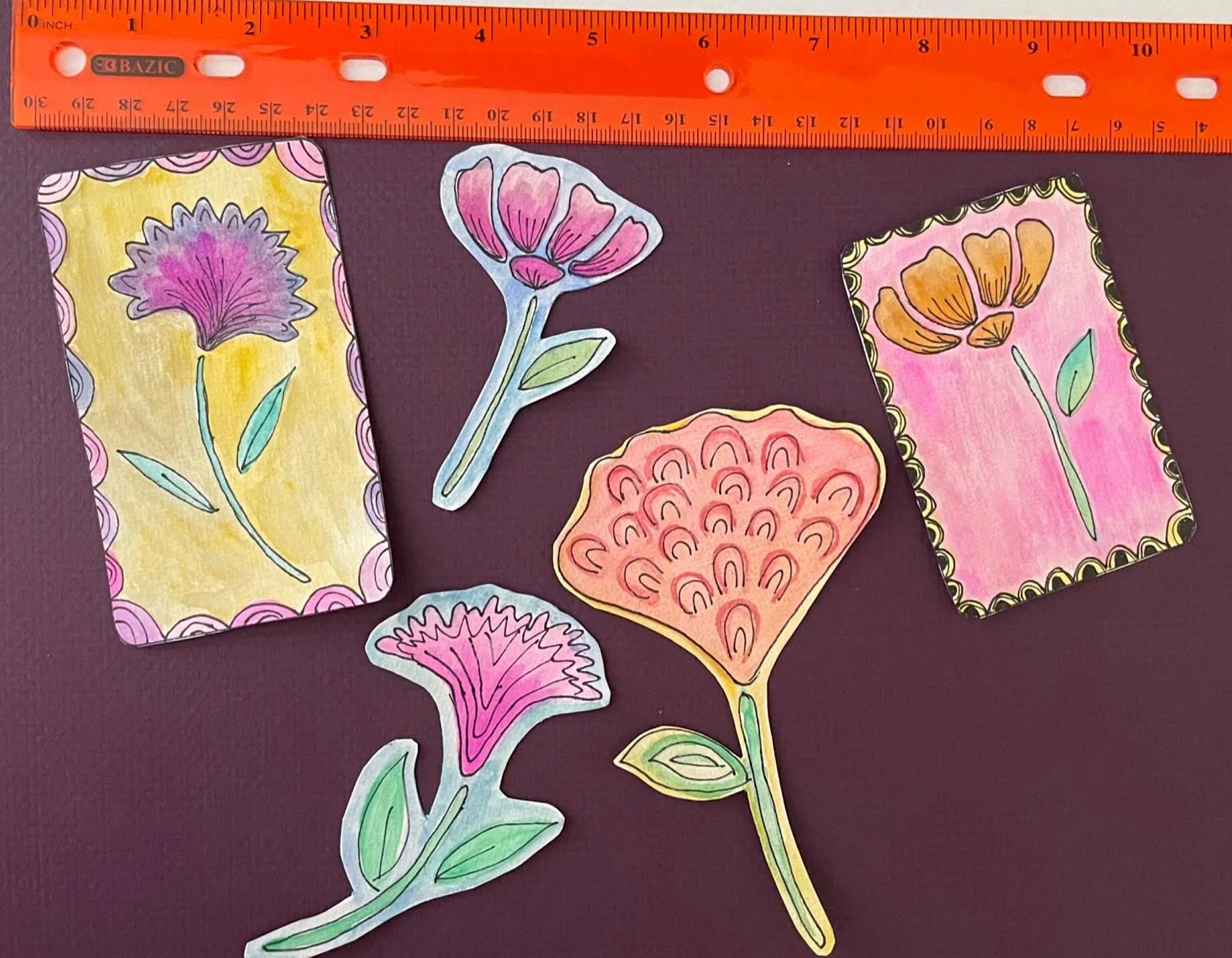 Mixed Flower Stencil Set Fodder Stencils Collage Stencils Cake Stencils ...