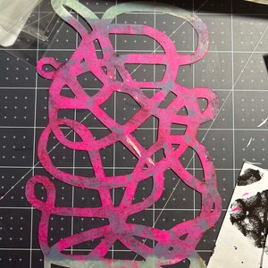 String Stencil Art Stencil Gelli Plate Stencil Fodder Stencil Mixed ...