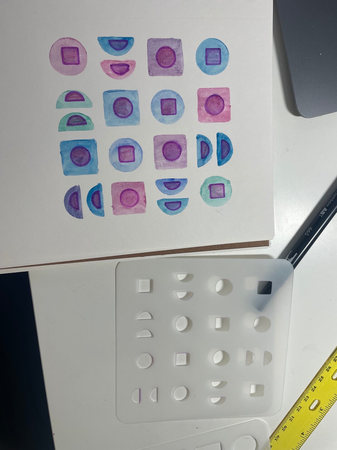 Geometric Stencil Set Cake Stencil Decorating Stencil Cookie Stencil ...