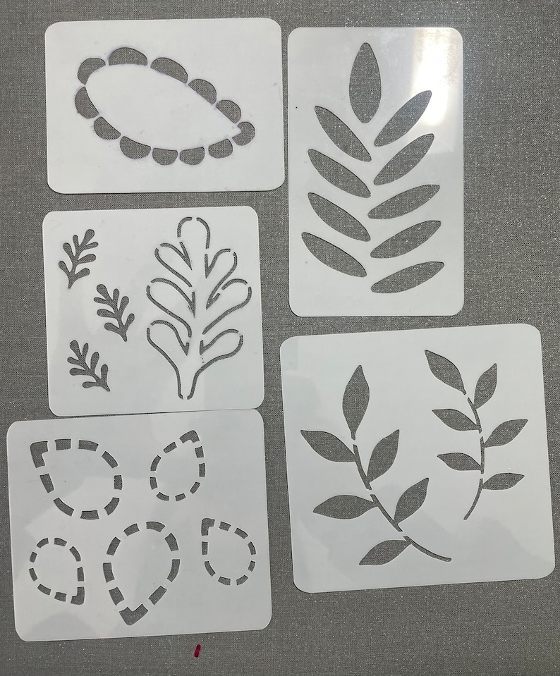 Leaf Stencil Set Fodder Leaf Stencils Collage Stencils Cookie Stencils ...