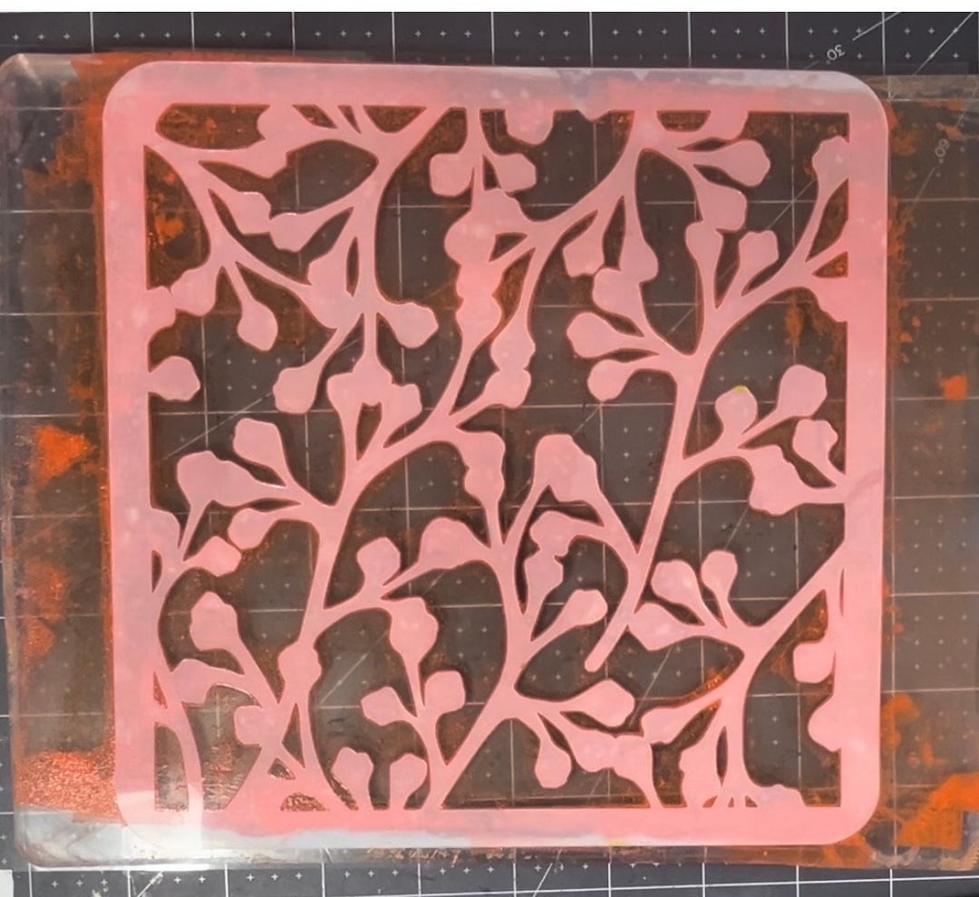 Tossed Blossom Stencil Mixed Media Floral Stencil Junk Journal Stencil ...
