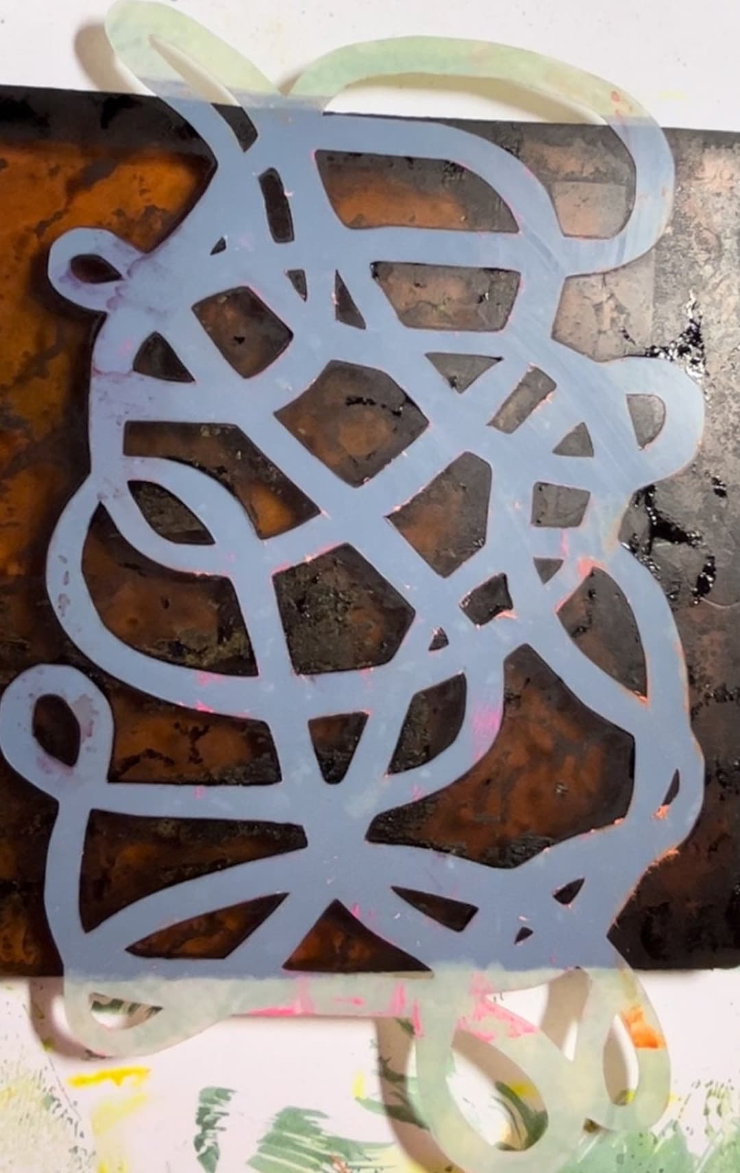 String Stencil Art Stencil Gelli Plate Stencil Fodder Stencil Mixed ...