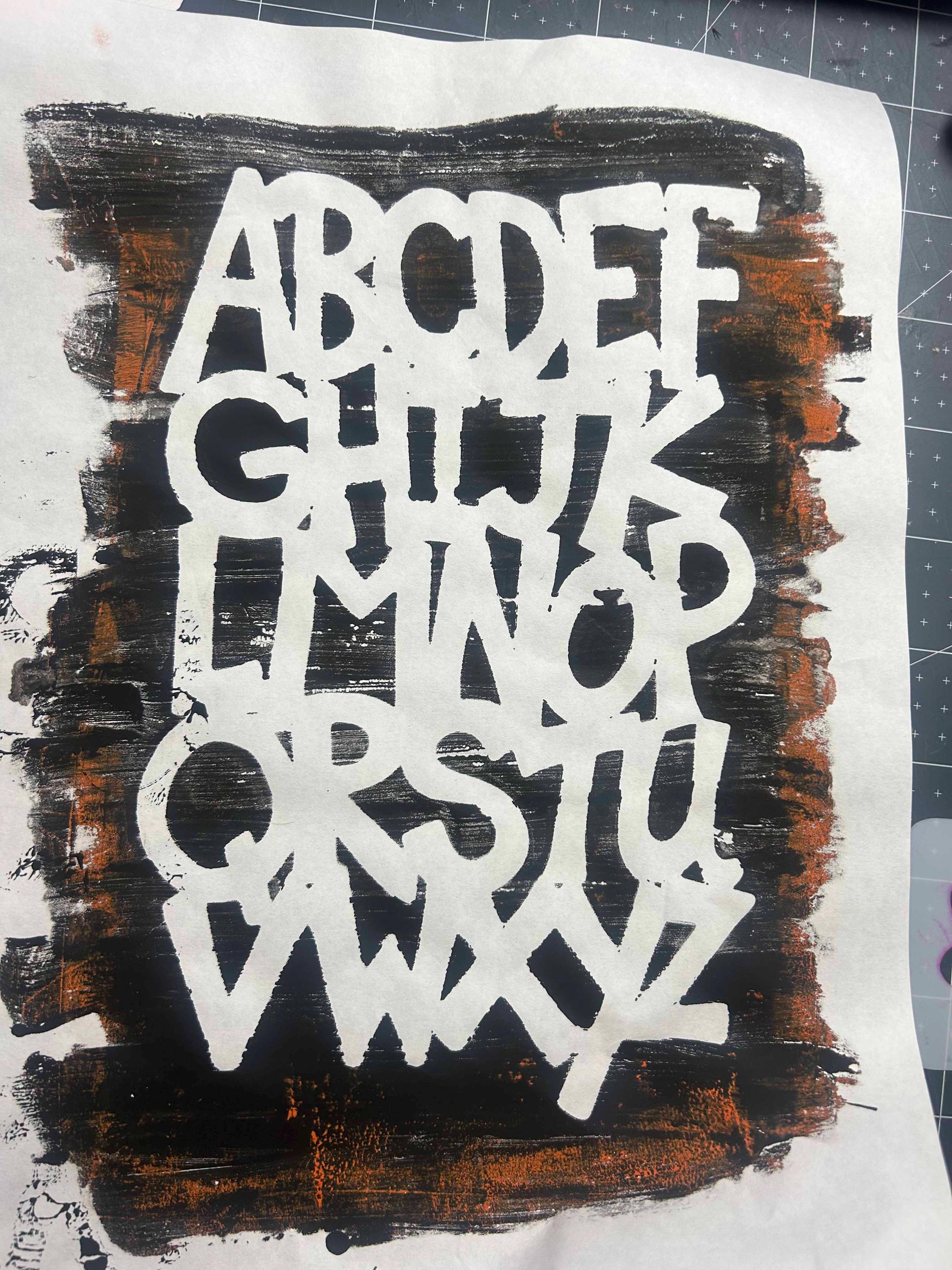 ABC Stencil Alphabet Stencil Letting Stencil Capital Letters Gel Press ...