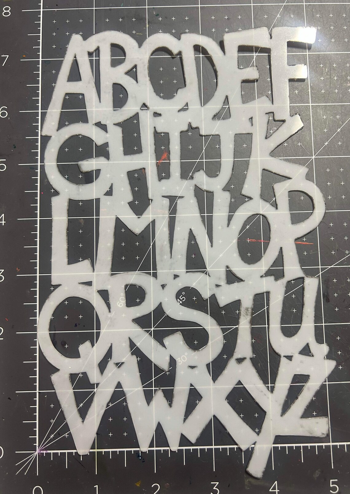 ABC Stencil Alphabet Stencil Letting Stencil Capital Letters Gel Press ...