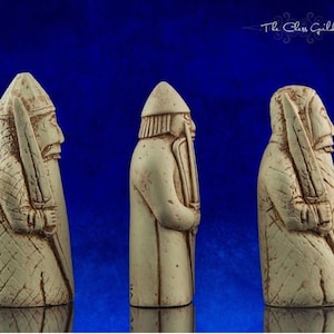 RARE Berserker Trio, Isle of Lewis Chessmen, Chess Piece - Etsy