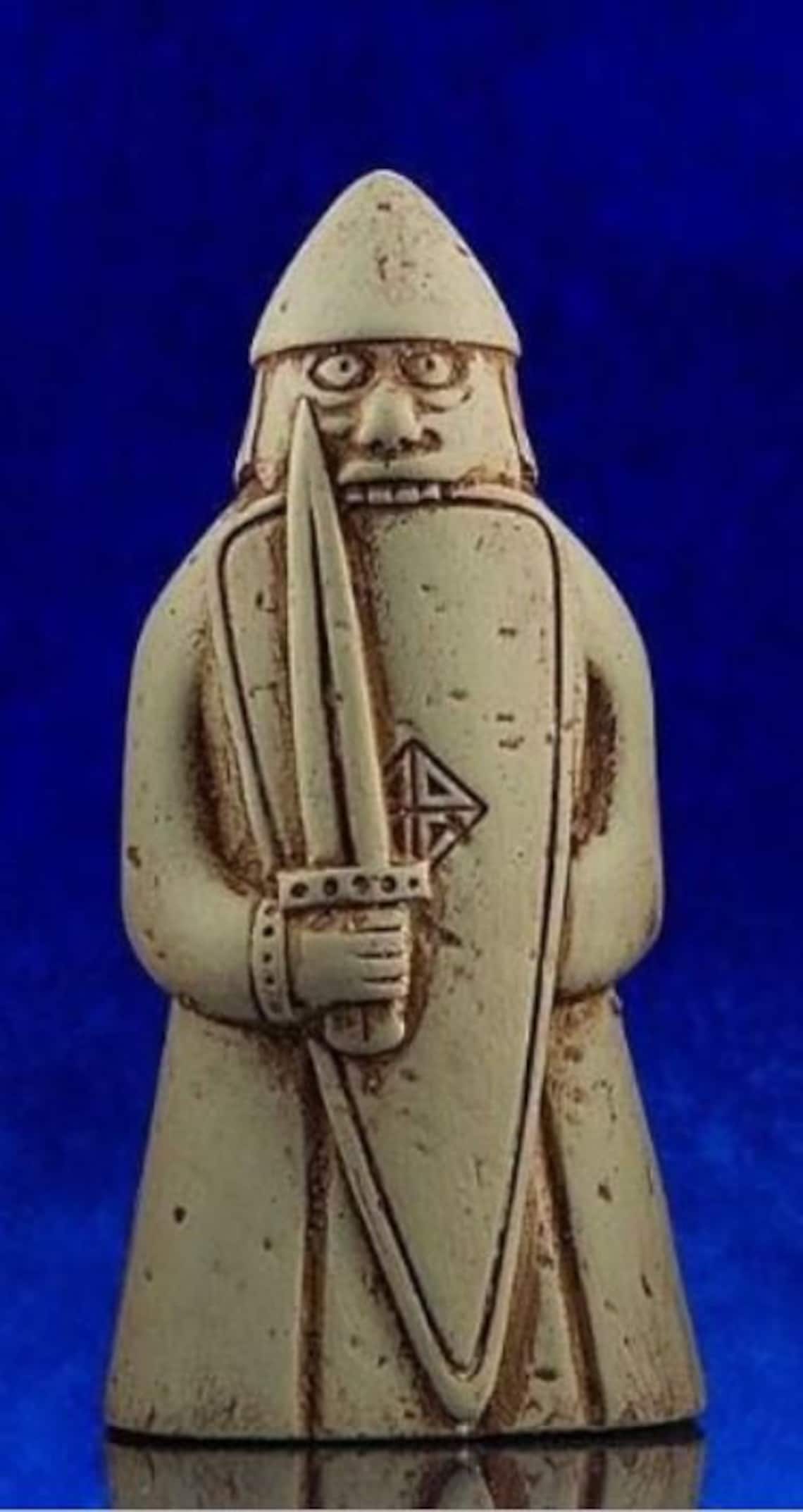 RARE Berserker Isle of Lewis Chessmen Chess Piece - Etsy Australia
