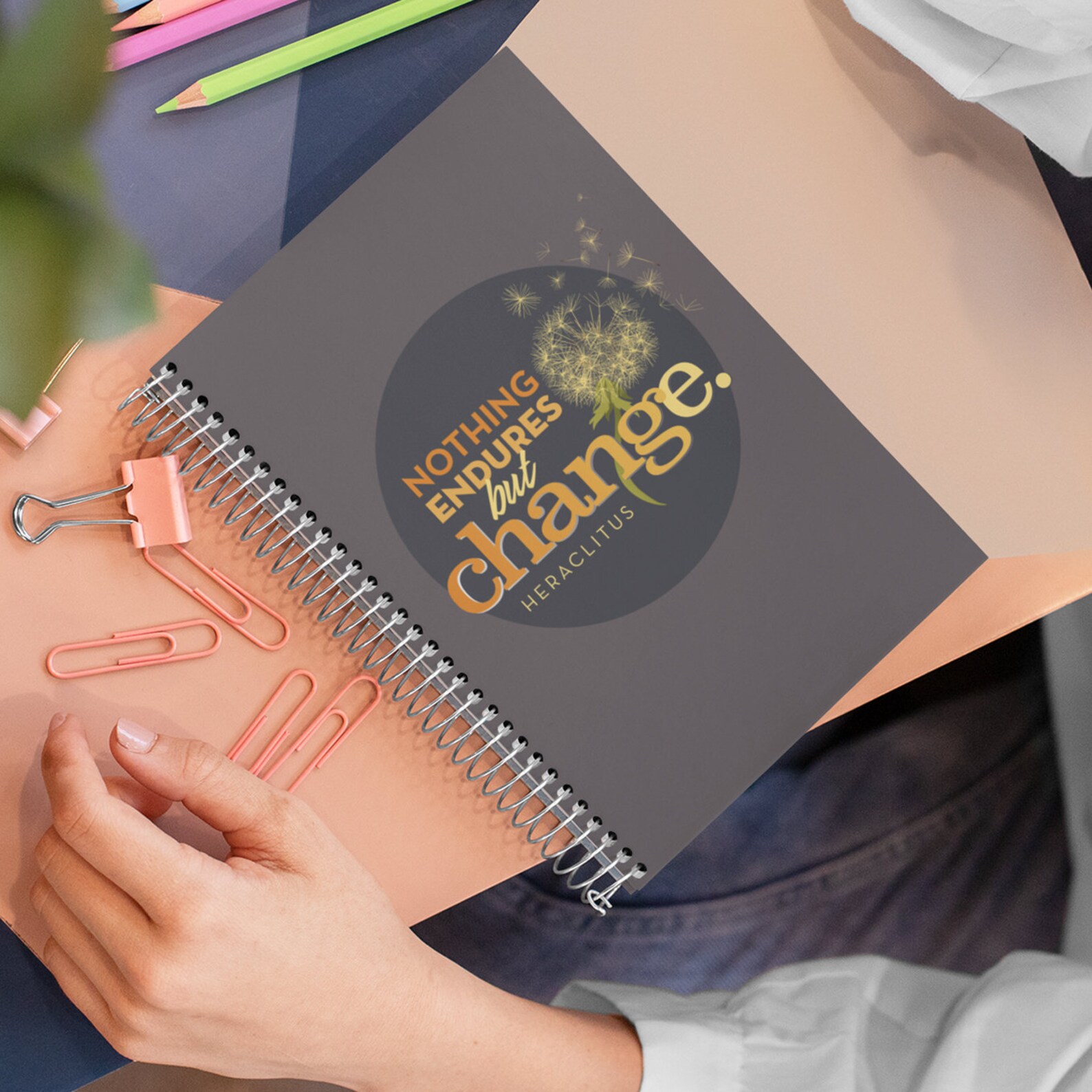 Stoicism Journal Inspirational Stoic Quote Nothing Endures but Change ...