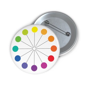 Artist Color Wheel Pin Button Rainbow Color Wheel Pin Button - Etsy